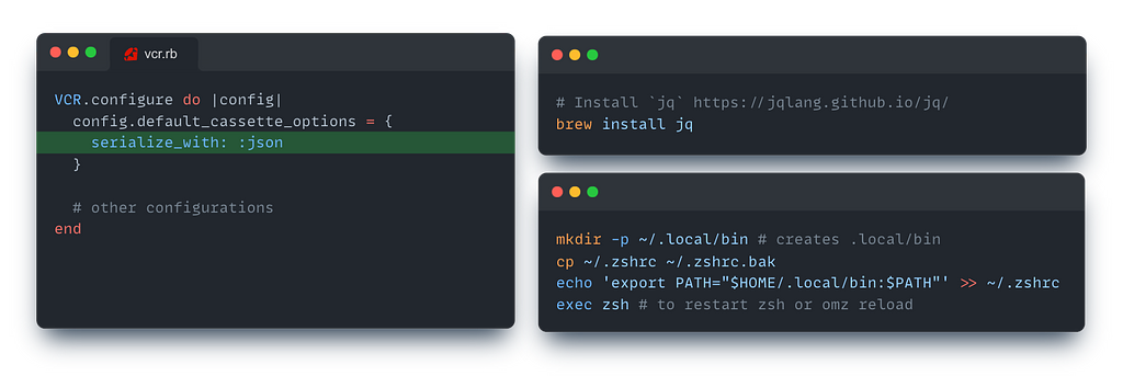 Script to display VCR body using jq | Short Notes Script to display VCR body using jq | Short Notes